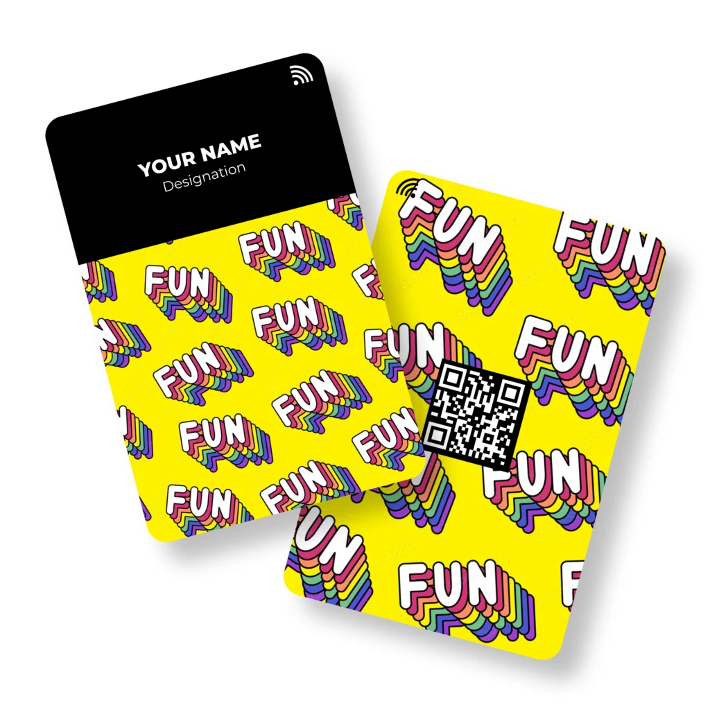 Funky Pop | Quirky | PVC - NFC Business Card, Cardyz