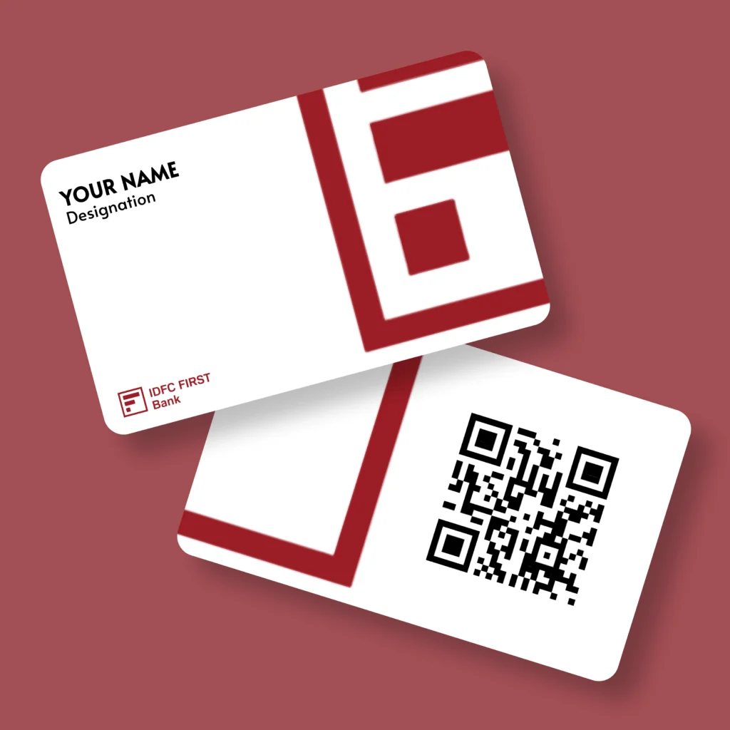 IDFC White | Bank | PVC - NFC Business Card, Cardyz