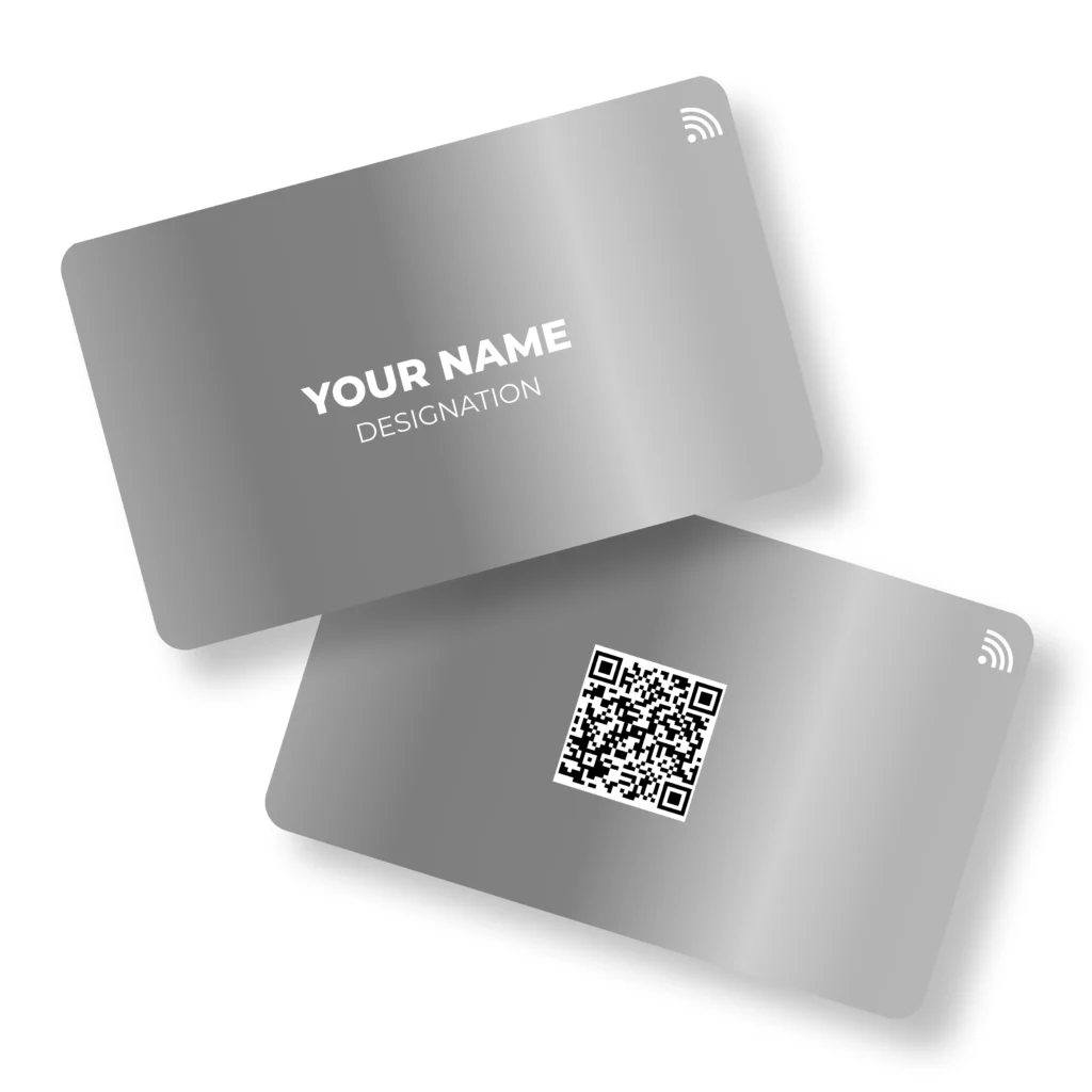 Plated Silver | Premium | Metal - NFC Business Card, Cardyz